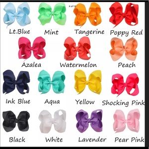 Pink Magnolia | Accessories | New Set Of Two 6 Inch Big Grosgrain ...